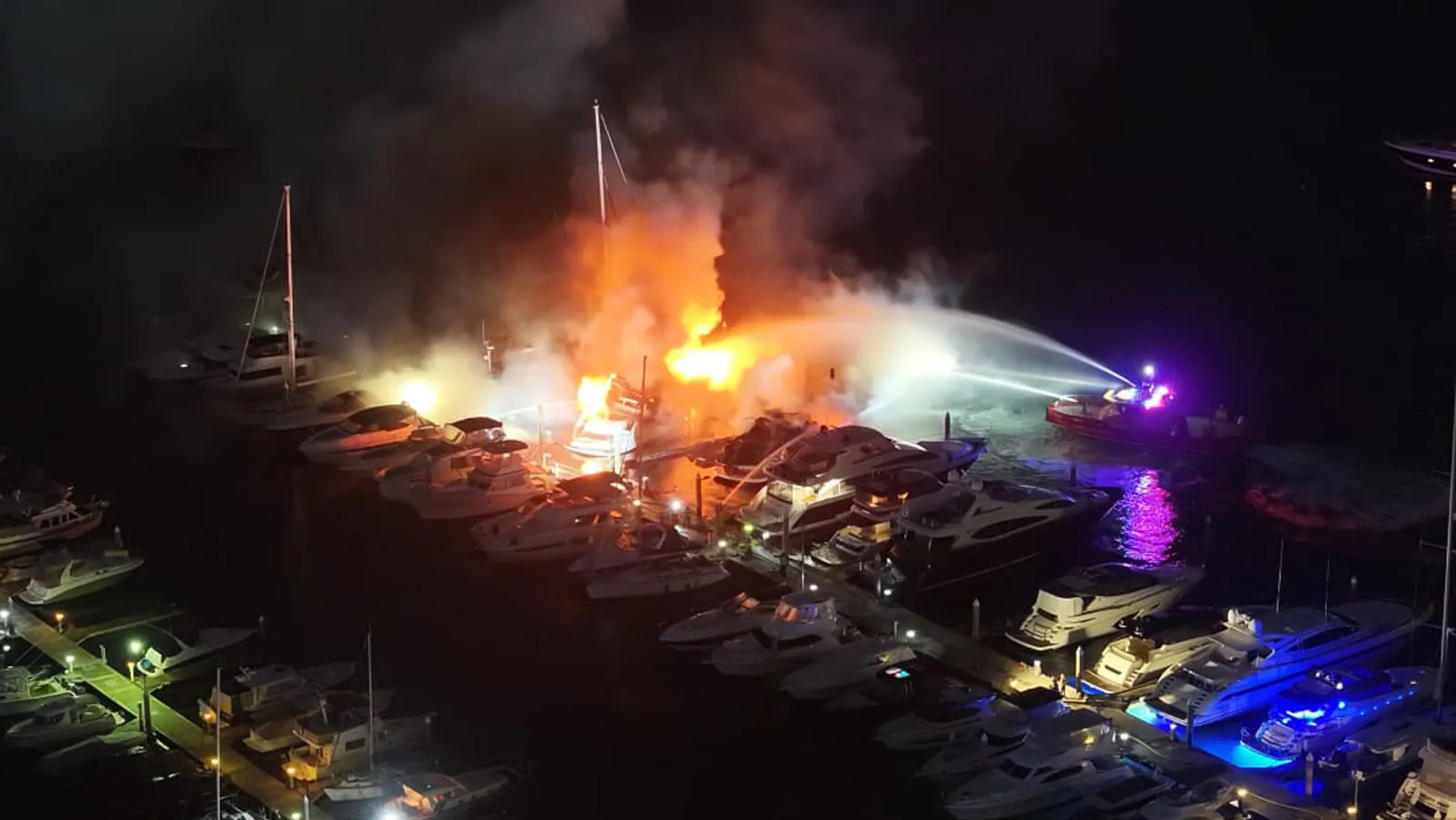 Major Fire at Sydney’s Spit Marina Sinks Three Yachts - Oceanwalker Yachts